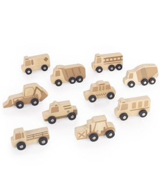 Guidecraft Mini Wooden Vehicles - Set of 10 - Macy's