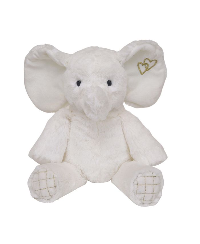 Lambs & Ivy Signature Jamboree White/Gold Plush Elephant Stuffed Animal ...