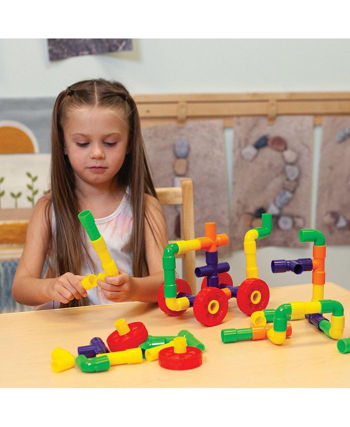 Joyn Toys Tubes and Wheels Construction Building Set - 72 Pieces - Macy's