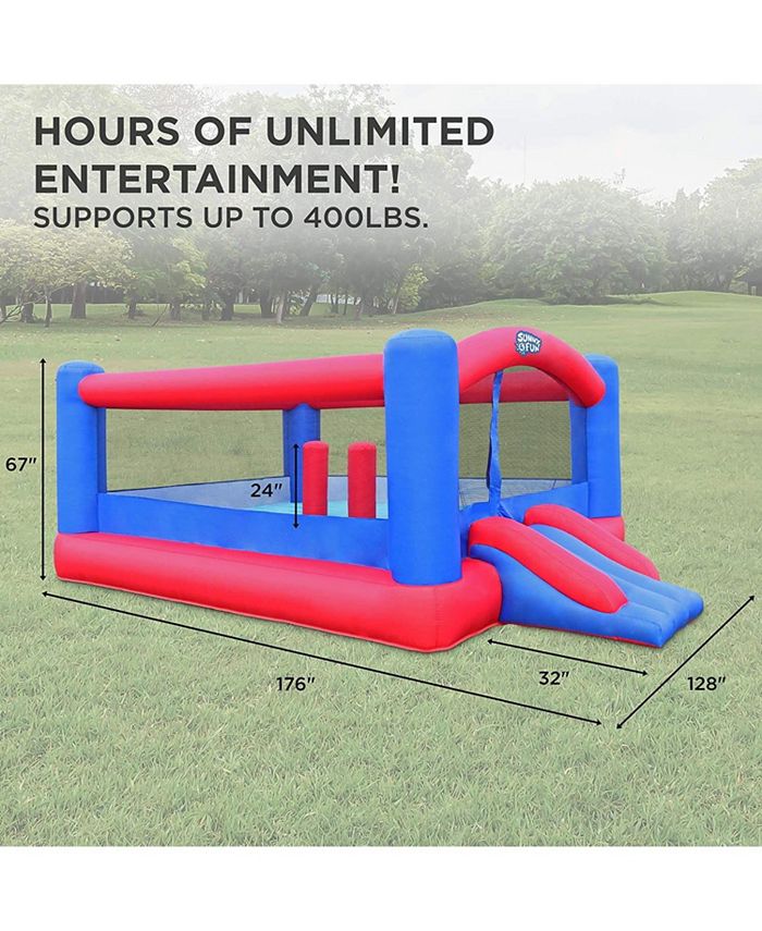 Sunny & Fun Bounce House, Inflatable Bouncy House with Toddler Slide ...