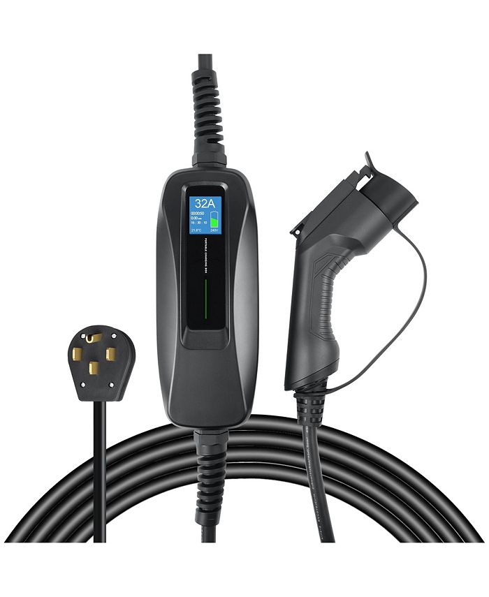 Lectron NEMA 14-50 Level 2 EV Charger - 240V 32 Amp with 15ft Extension ...
