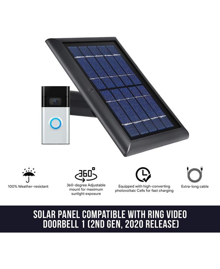 Wasserstein Solar Panel Compatible with Ring Video Doorbell 1 (2nd Gen ...