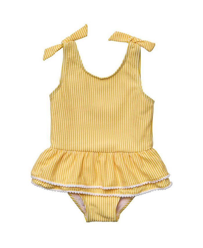 Snapper Rock Baby Girls Marigold Stripe Skirt Swimsuit - Macy's