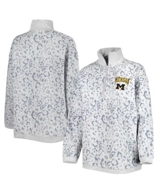 Women's Gameday Couture Heather Gray Michigan Wolverines Leopard ...