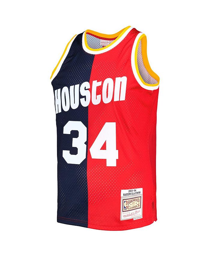 Mitchell And Ness Mens Hakeem Olajuwon Navy Red Houston Rockets