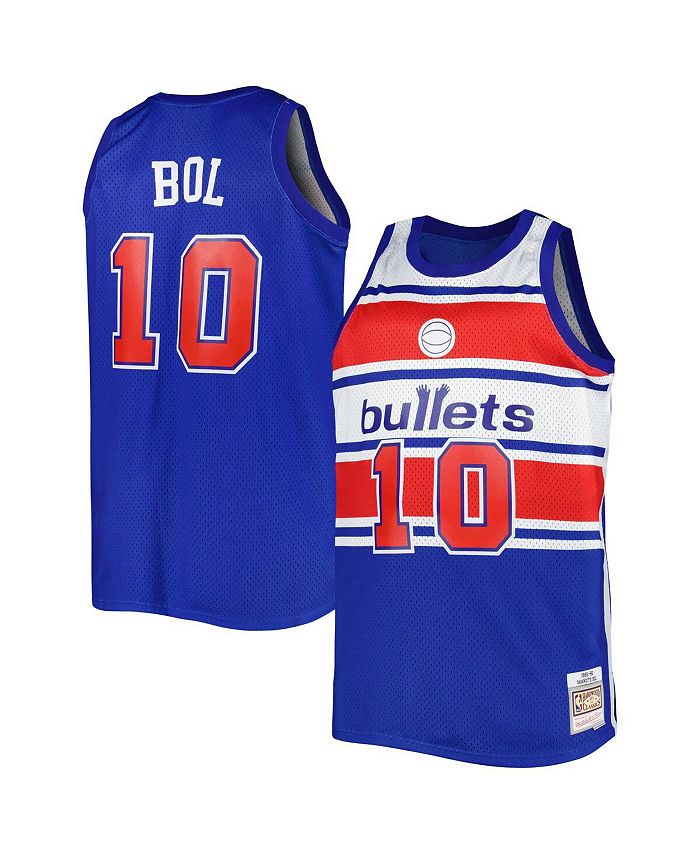 Mitchell & Ness Men's Manute Bol Blue Washington Bullets Big and Tall ...