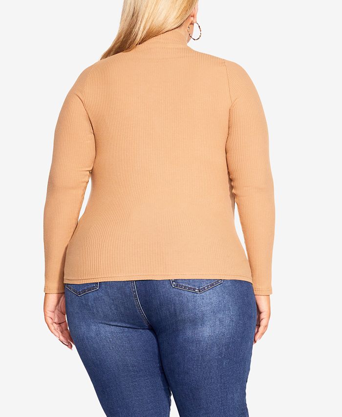 CITY CHIC Trendy Plus Size Turtle Neck Top - Macy's