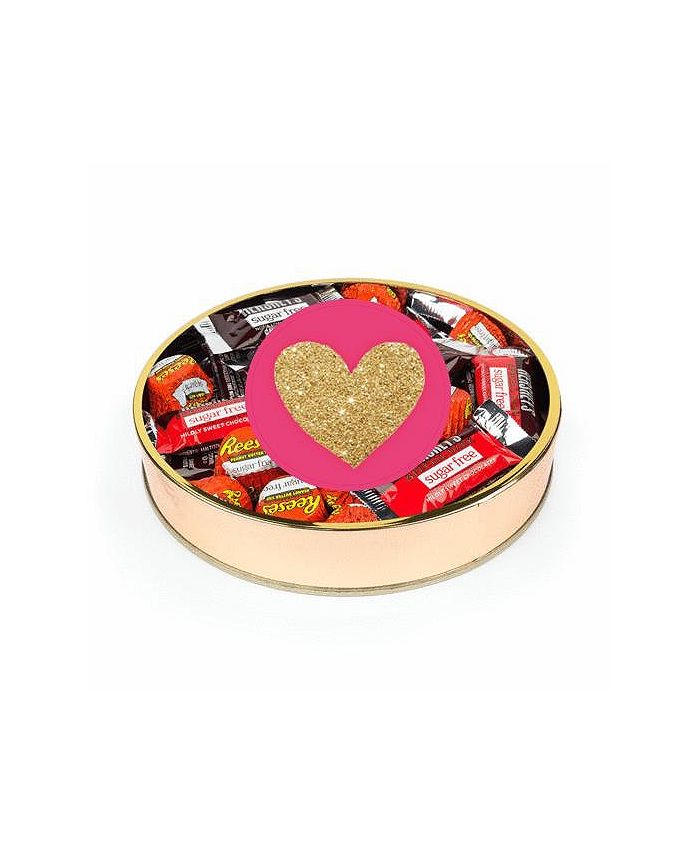 Just Candy Valentine's Day Sugar Free Chocolate Gift Tin Large Plastic ...