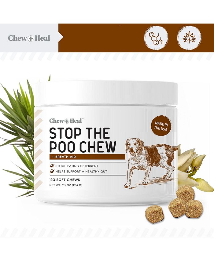 Chew + Heal Stop The Poo Coprophagia Supplement for Dogs - 120 ...