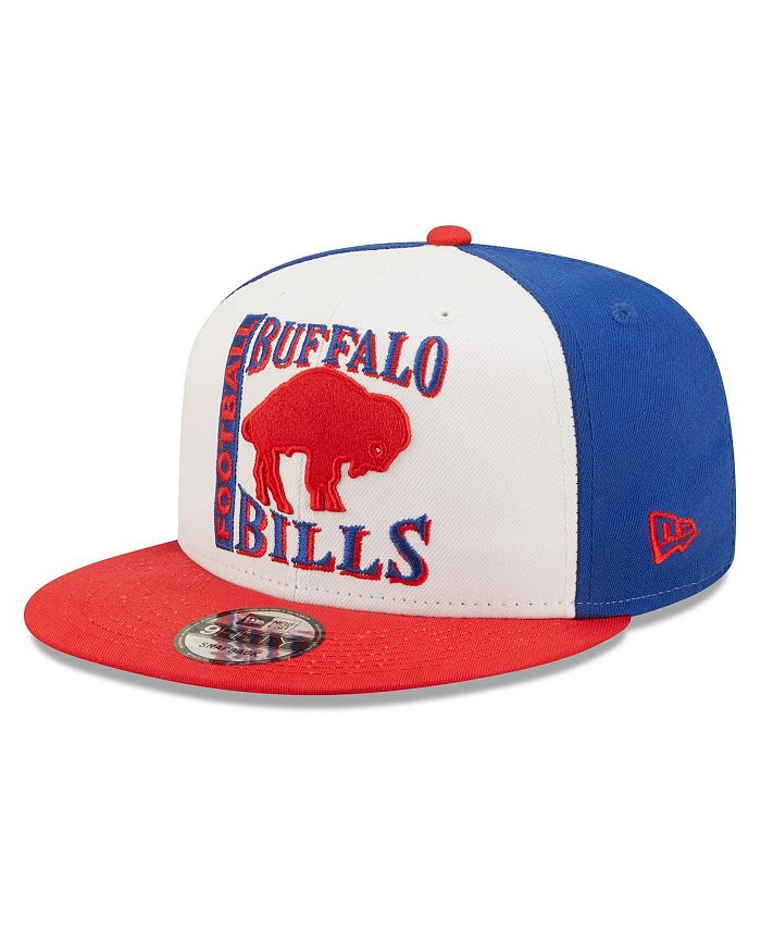 New Era Men's White, Red Buffalo Bills Historic Logo Retro Sport 9Fifty ...