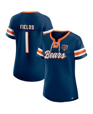 Women's Fanatics Justin Fields Navy Chicago Bears Athena Name and ...