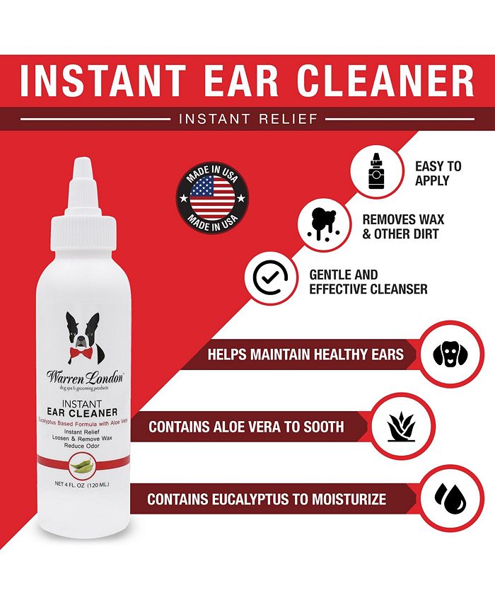 Warren London Instant Dog Ear Cleaner by | Cleansing Ear Wash Drops ...