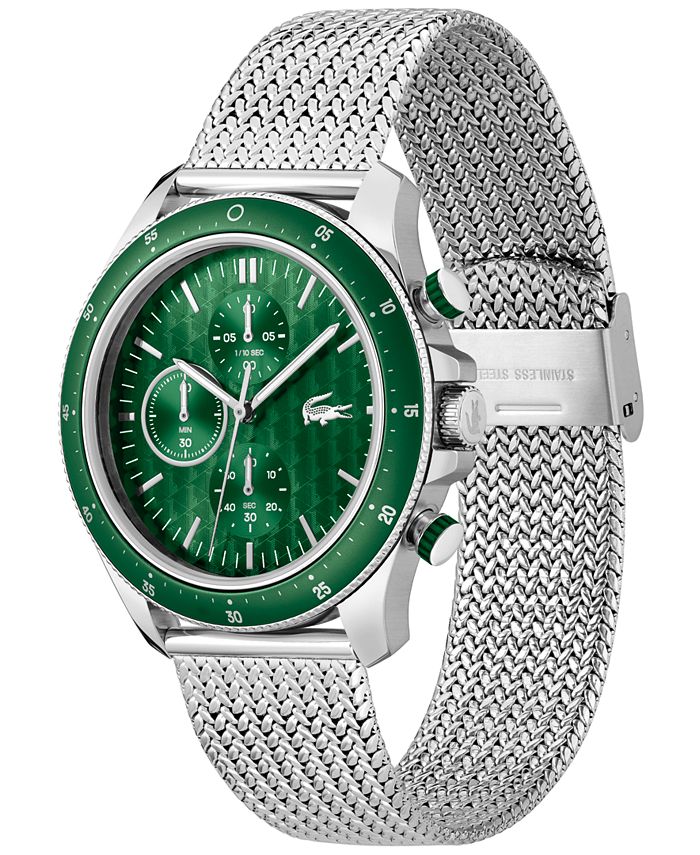 Lacoste Men's Neoheritage Stainless Steel Mesh Bracelet Watch 42mm - Macy's