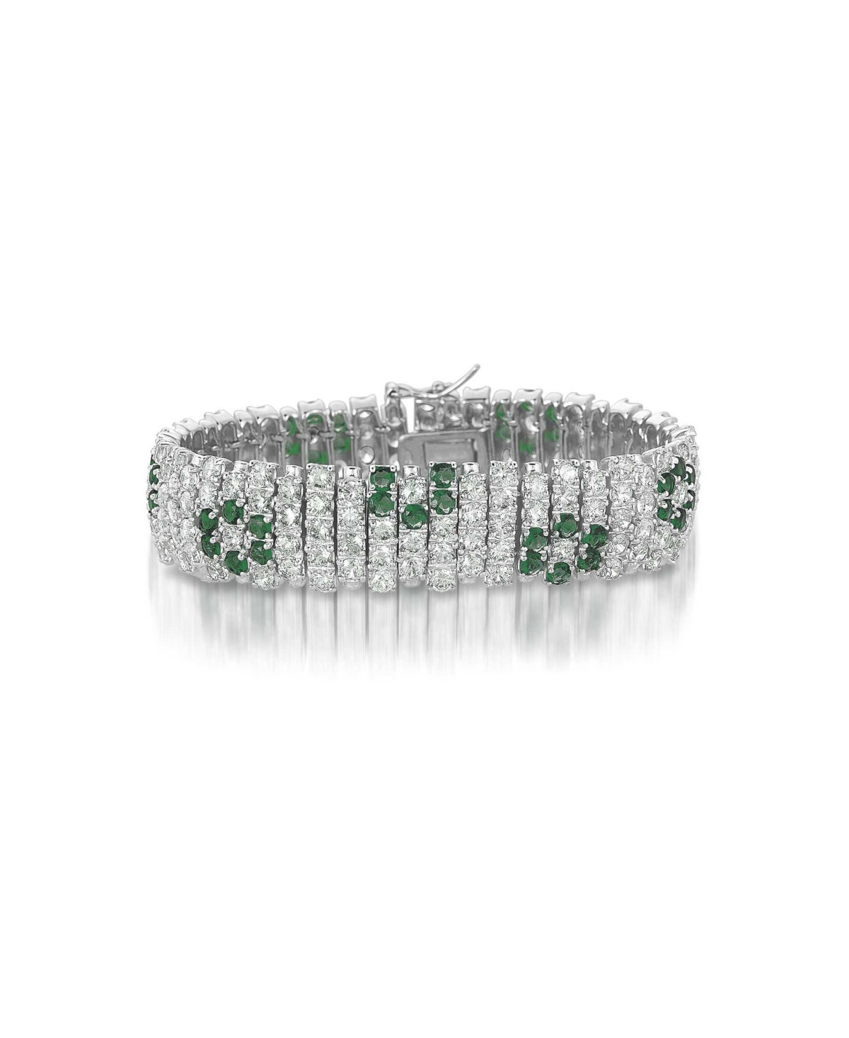 Click here for Sterling Silver with Colored Cubic Zirconia Wide E... prices