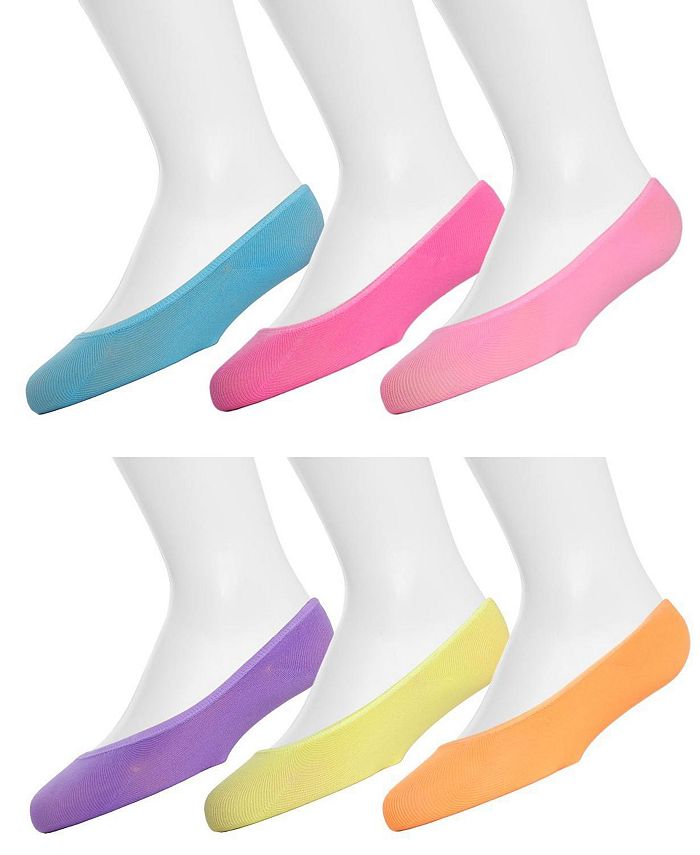 MeMoi 6 Pairs Girl's Microfiber Liner Socks - Macy's
