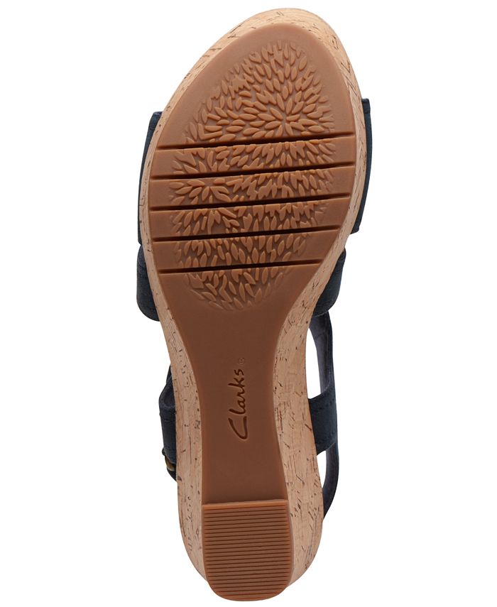 Clarks Women's Rose Way Crisscross Cork-Wedge Sandals - Macy's