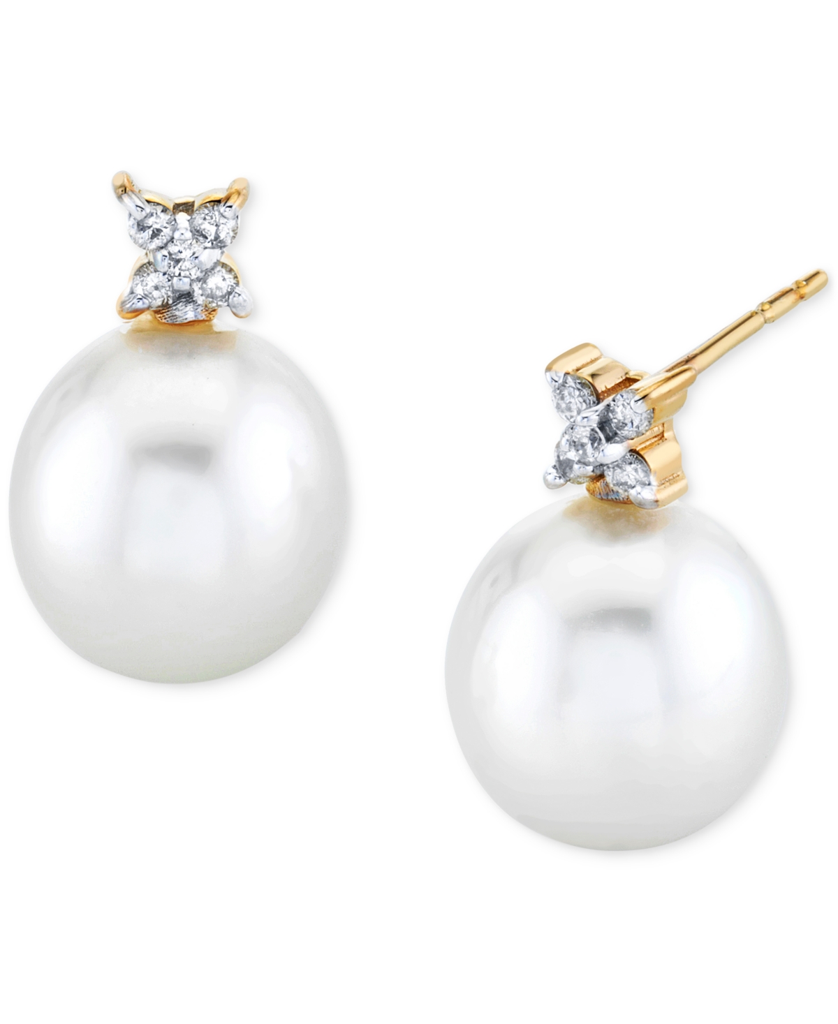 Click here for Cultured Freshwater Pearl (9mm) & Diamond (1/10 ct... prices