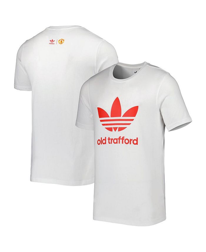 adidas Men's White Manchester United Old Trafford Trefoil T-shirt - Macy's