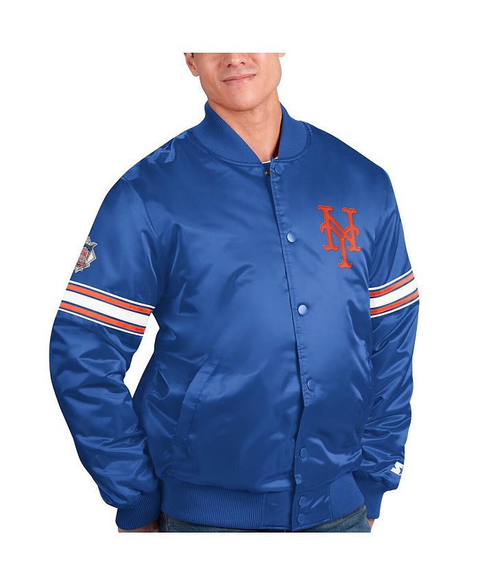 Starter Men's Royal New York Mets Pick and Roll Satin Varsity Full-Snap ...