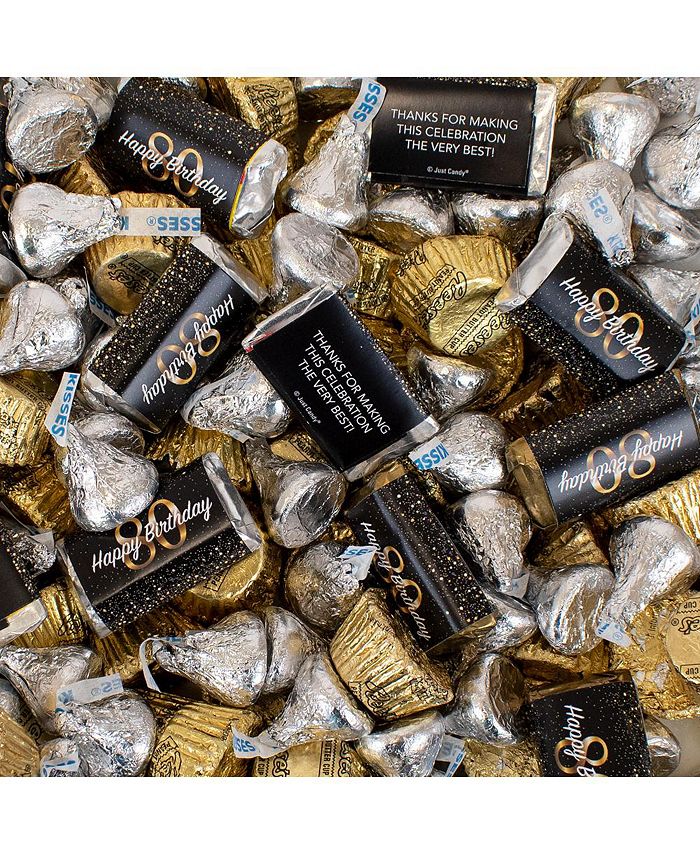 Just Candy 105 pcs 80th Birthday Party Candy Hershey's Chocolate Mix (1 ...