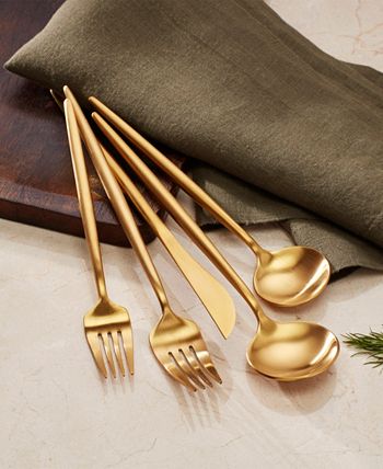 Hampton Forge Skandia Zephyr Satin 45 Piece Flatware Set - Macy's