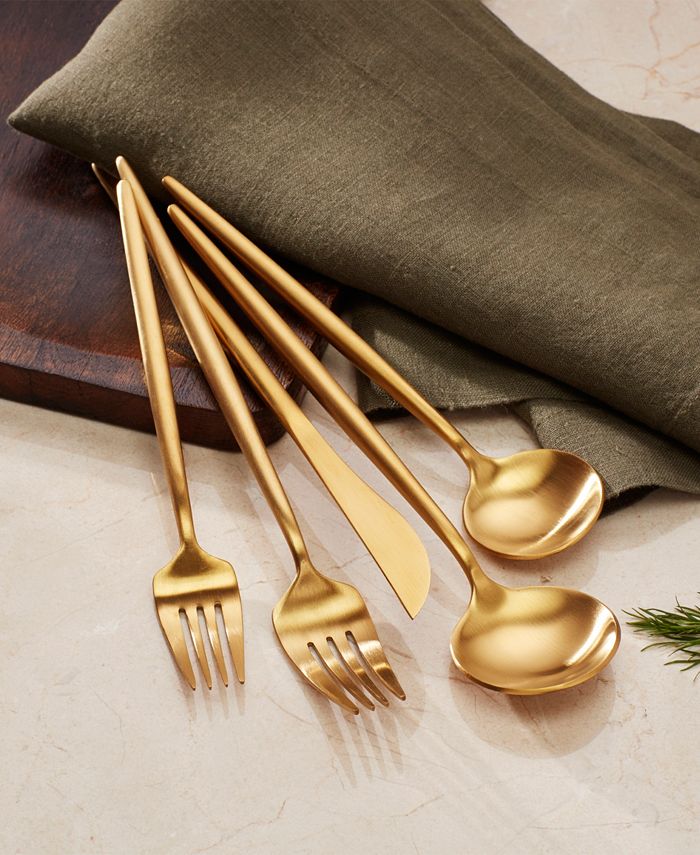 Hampton Forge Skandia Zephyr Satin 45 Piece Flatware Set - Macy's