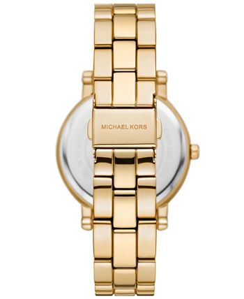 Michael Kors Women's Corey Three-Hand Gold-Tone Alloy Watch 38mm - Macy's