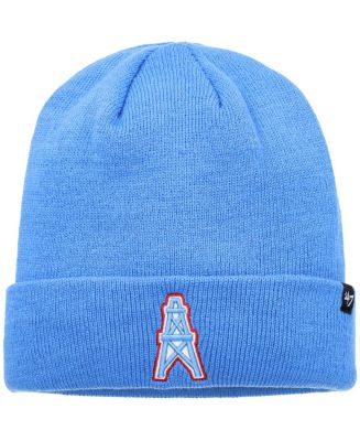 Men's '47 Brand Light Blue Houston Oilers Legacy Cuffed Knit Hat - Macy's
