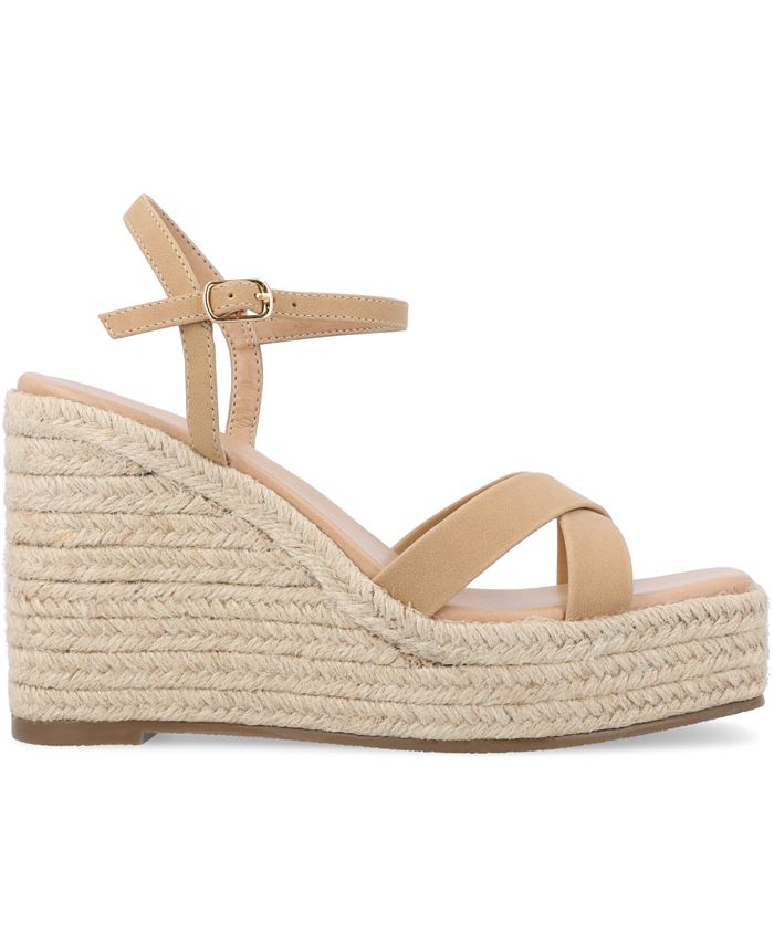 Journee Collection Women's Raniya Platform Wedge Sandals - Macy's