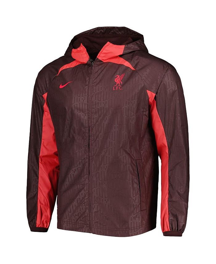 Nike Men's Maroon Liverpool AWF Raglan Full-Zip Jacket - Macy's