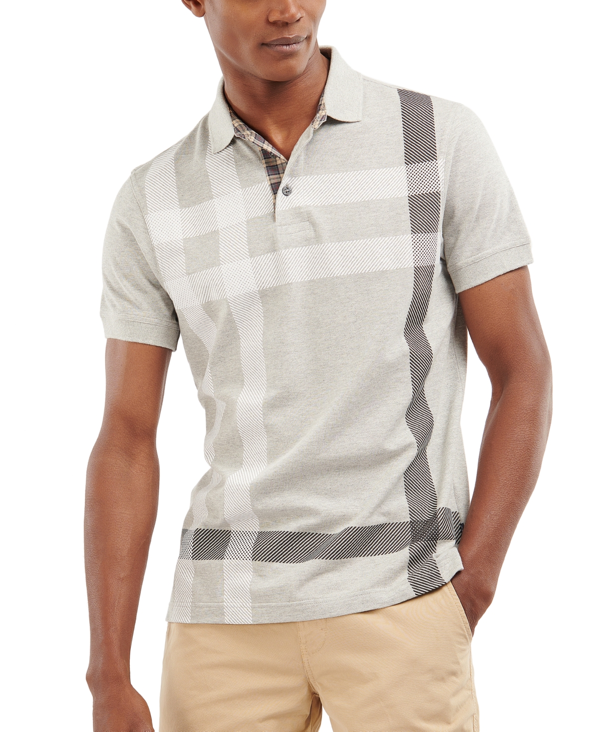 Click here for Barbour Mens Blaine Oversized Tartan-Print Polo -... prices