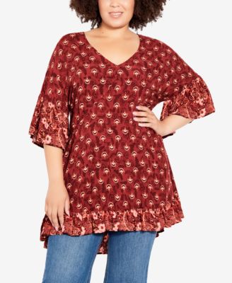 Plus Size Harp Border Tunic