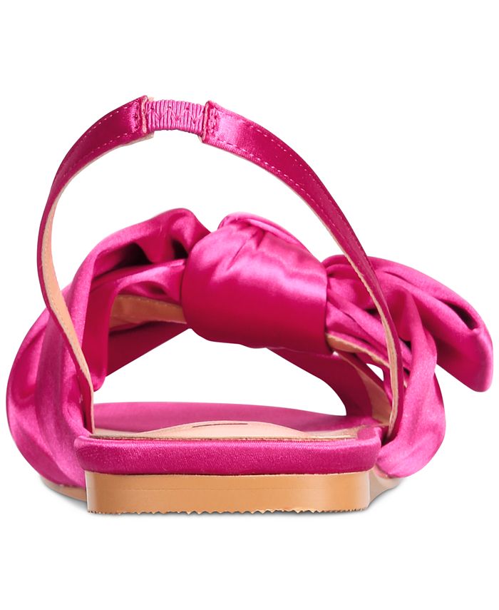 VAILA SHOES Women's Lila Puffy Knot Crisscross Slingback Flat Sandals ...