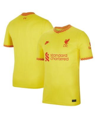 Men's Nike Yellow Liverpool 2021/22 Third Breathe Stadium Jersey - Macy's