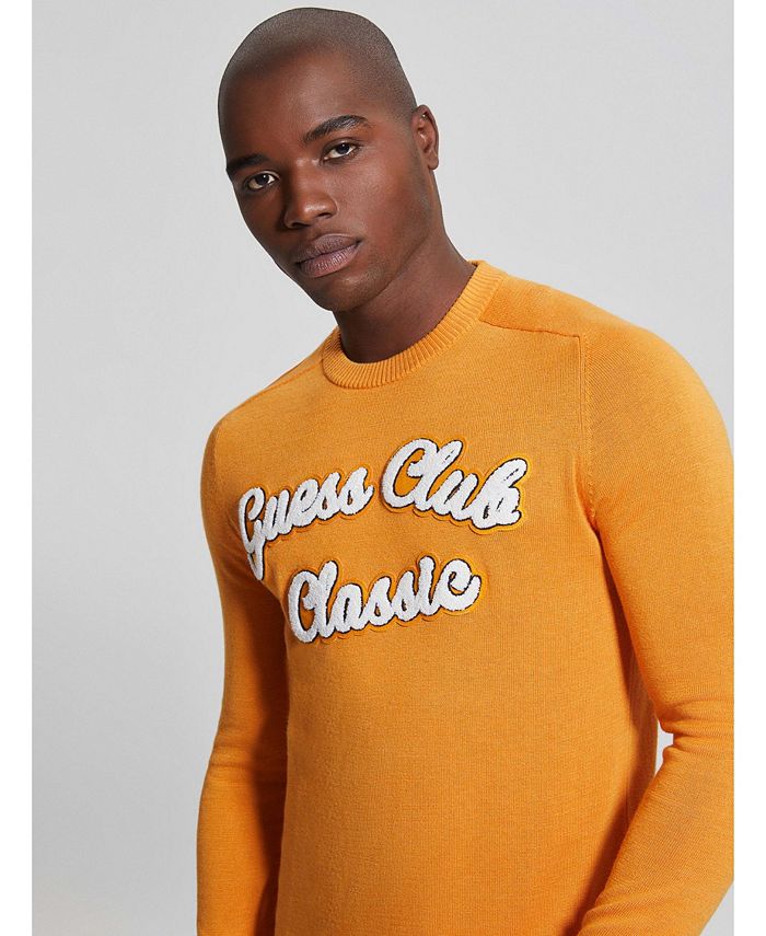 GUESS Men's Rick Varsity Long Sleeve Crewneck Sweater & Reviews ...