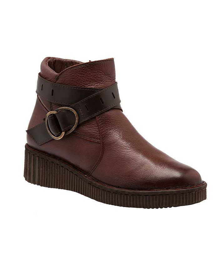 Lobo Solo Women's Brown Premium Leather Booties, Handmade Unique Shoes ...