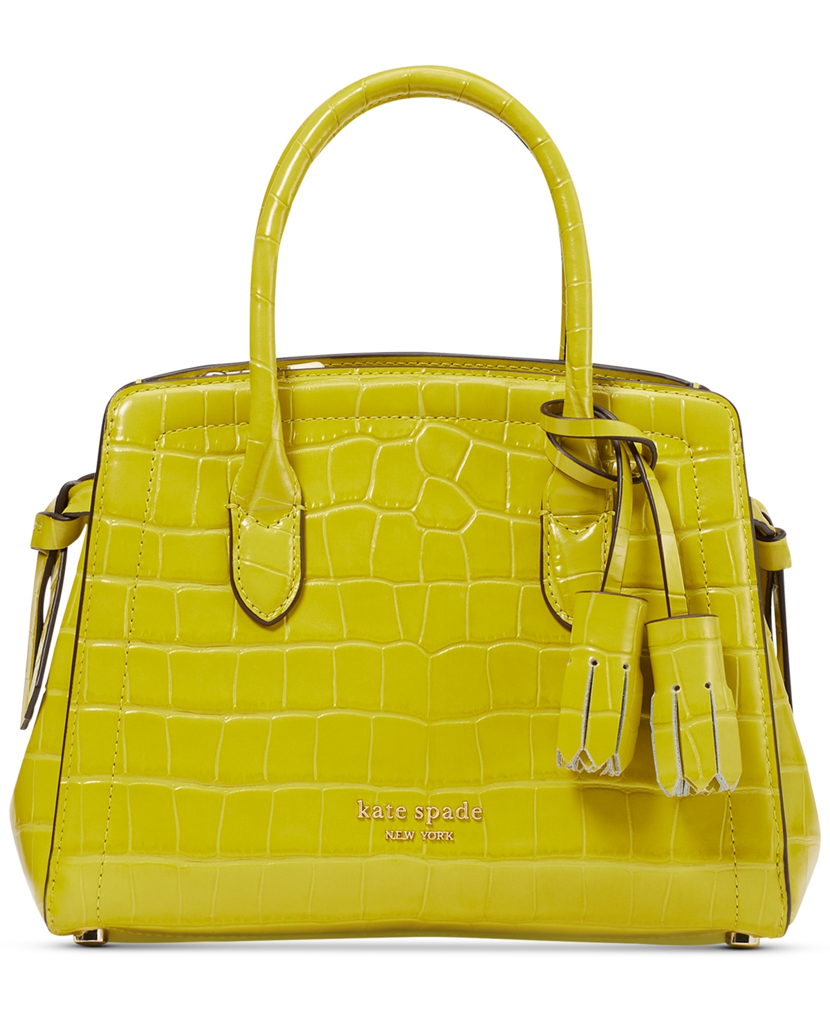 Kate Spade New York Knott Croc Embossed Leather Mini Satchel In Granny ...