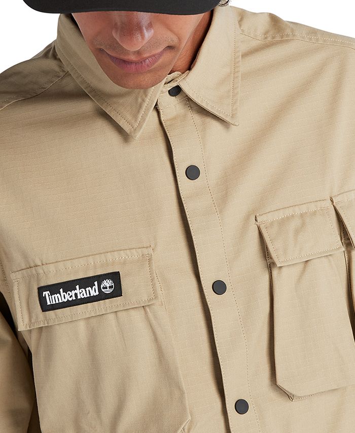Timberland Men's Button-Front Four-Pocket Utility Overshirt & Reviews ...