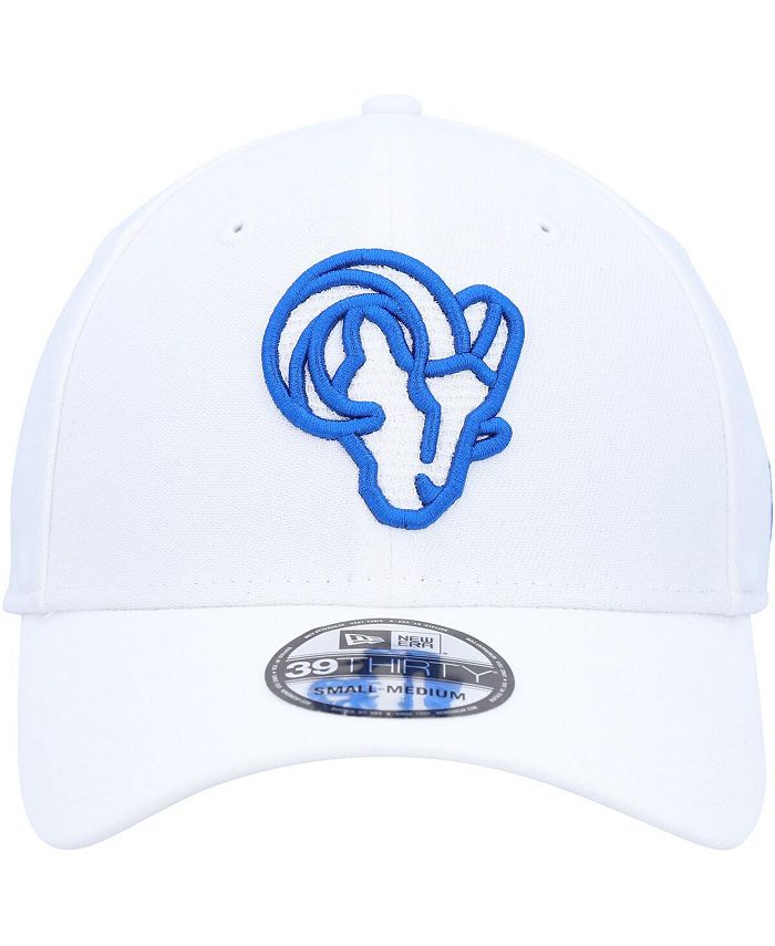 New Era Men's White Los Angeles Rams Team White Out 39Thirty Flex Hat ...
