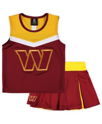Big Girls Burgundy Washington Commanders Spirit Cheerleader Two-Piece ...