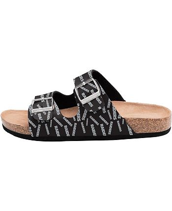 FOCO Women's Las Vegas Raiders Mini Print Double-Buckle Sandals - Macy's