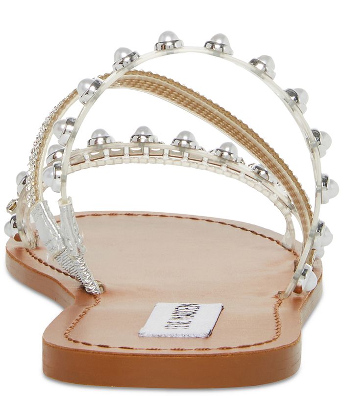 Steve Madden Women's Attentive Strappy Vinyl Slide Sandals - Macy's