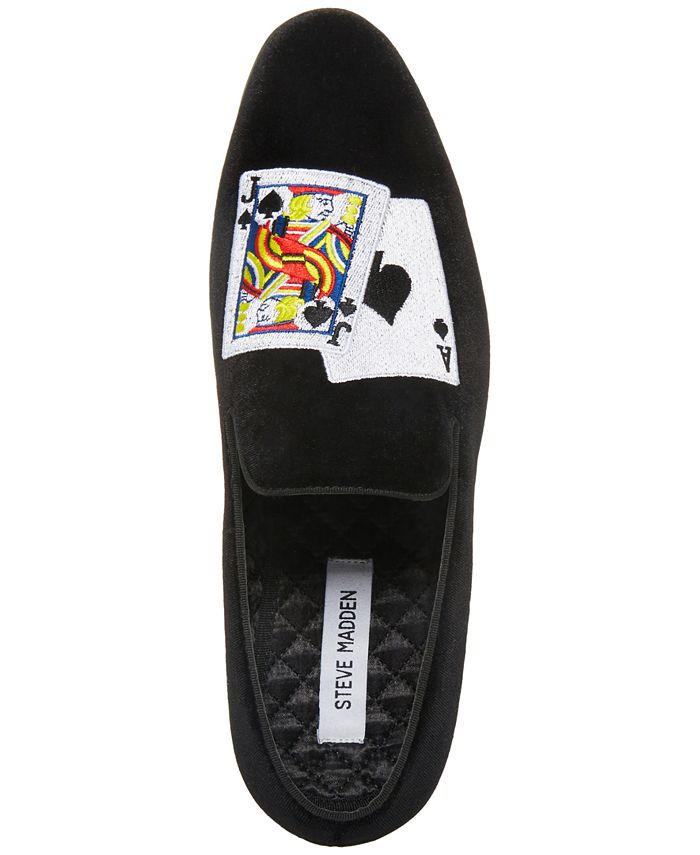 Steve Madden Men's Malachi Embroidered Playing Cards Velvet Dress ...