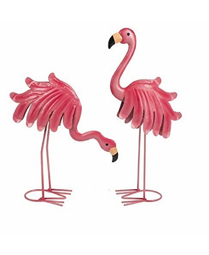 Ganz Home Garden Tropical Flamingo Figurines 2 pieces 14" - Macy's