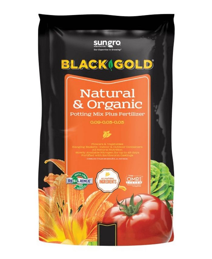 Sunjoy Sun Gro Black Gold Natural and Organic Soil Potting Soil, 2 ...