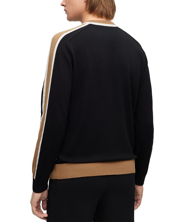 Hugo Boss Men's Cotton Color-Blocking Sweater - Macy's