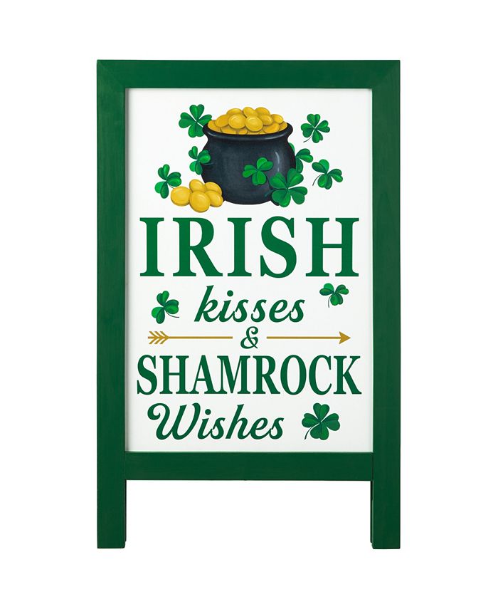 Glitzhome 24" H St. Patrick's Wooden Porch Sign - Macy's