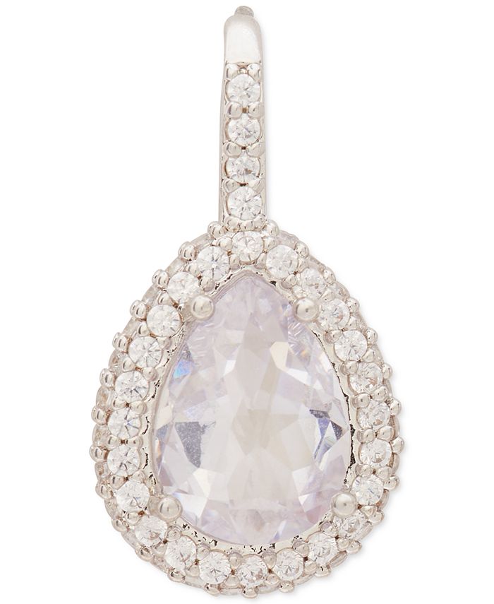 kate spade new york Pavé & Pear-Shape Stone Halo Drop Earrings - Macy's