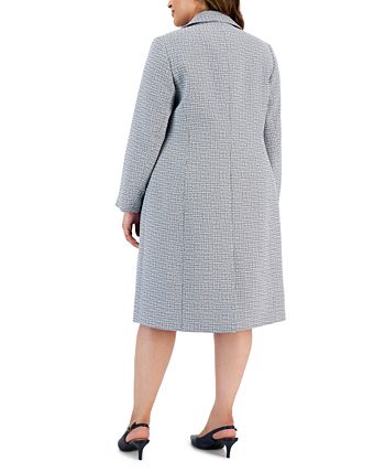 Le Suit Plus Size Tweed Notch-Collar Topper & Sheath Dress - Macy's