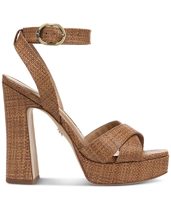 Sam Edelman Kayna Ankle-Strap Two-Piece Platform Sandals - Macy's